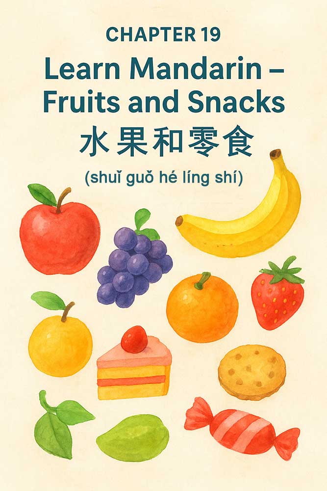Chapter 19: Learn Mandarin – Fruits and Snacks 水果和零食 (shuǐ guǒ hé líng shí)